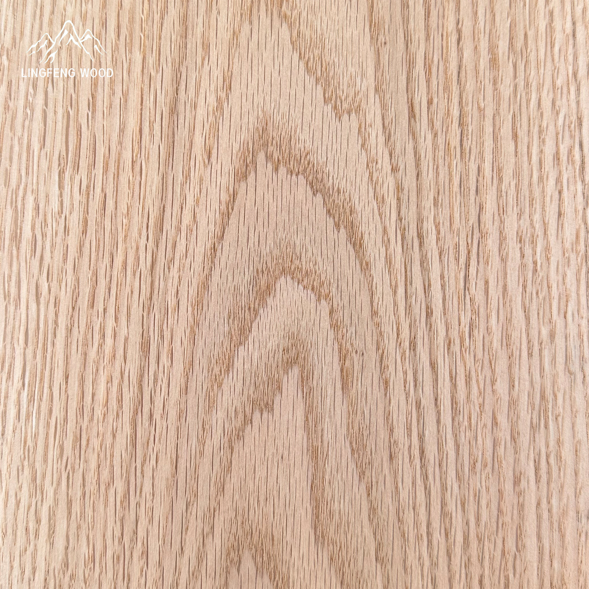 Natural Wood Red Oak Veneer Sheets Crown Cut 0.45mm
